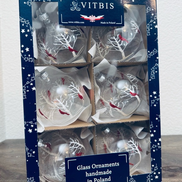 Holiday | Vitbis Polish Glass Holiday Cardinal Trees Christmas Ball ...